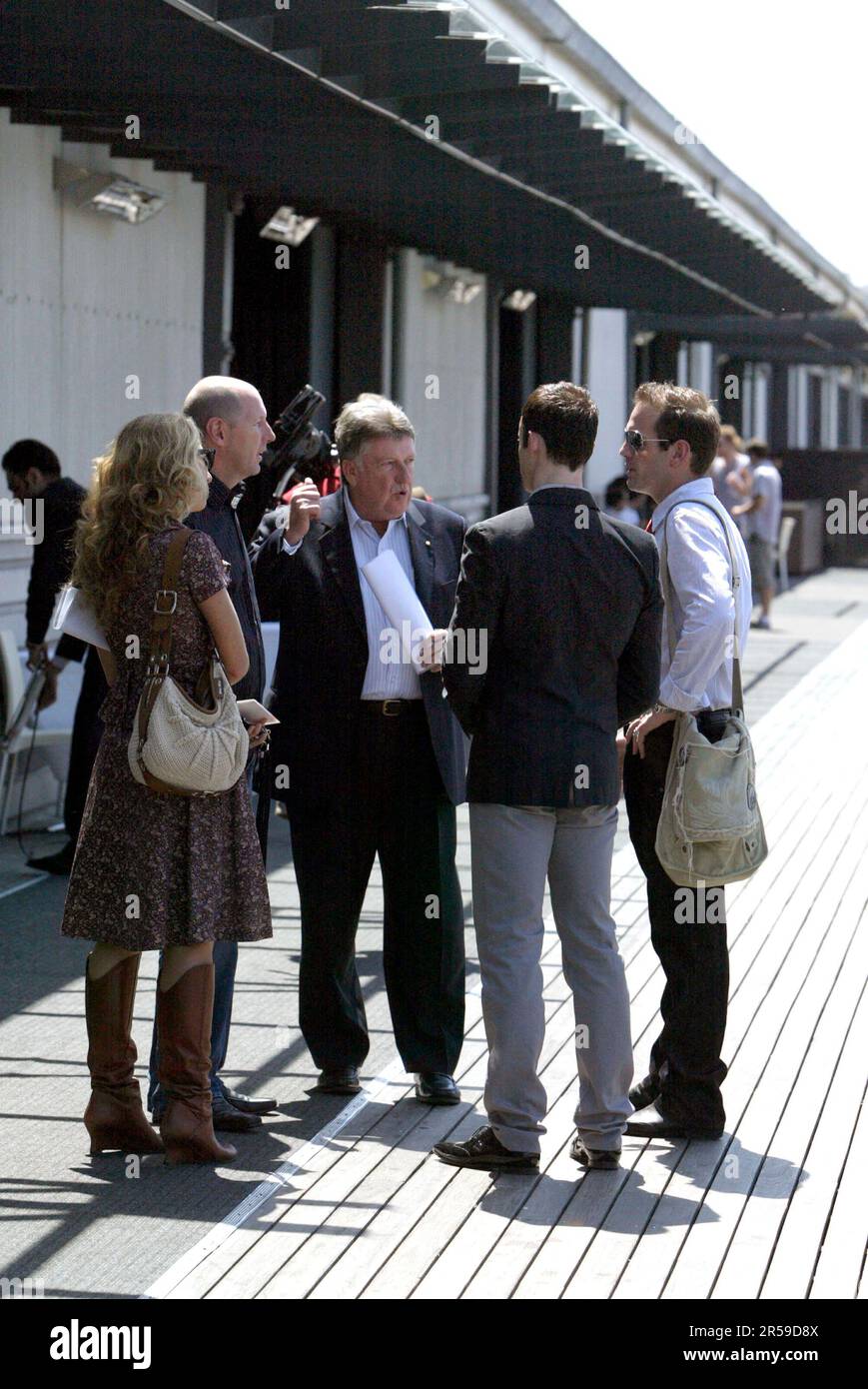 Dennis Handlin, CEO of Sony BMG, with Andrew Tierney Toby Allen of ...