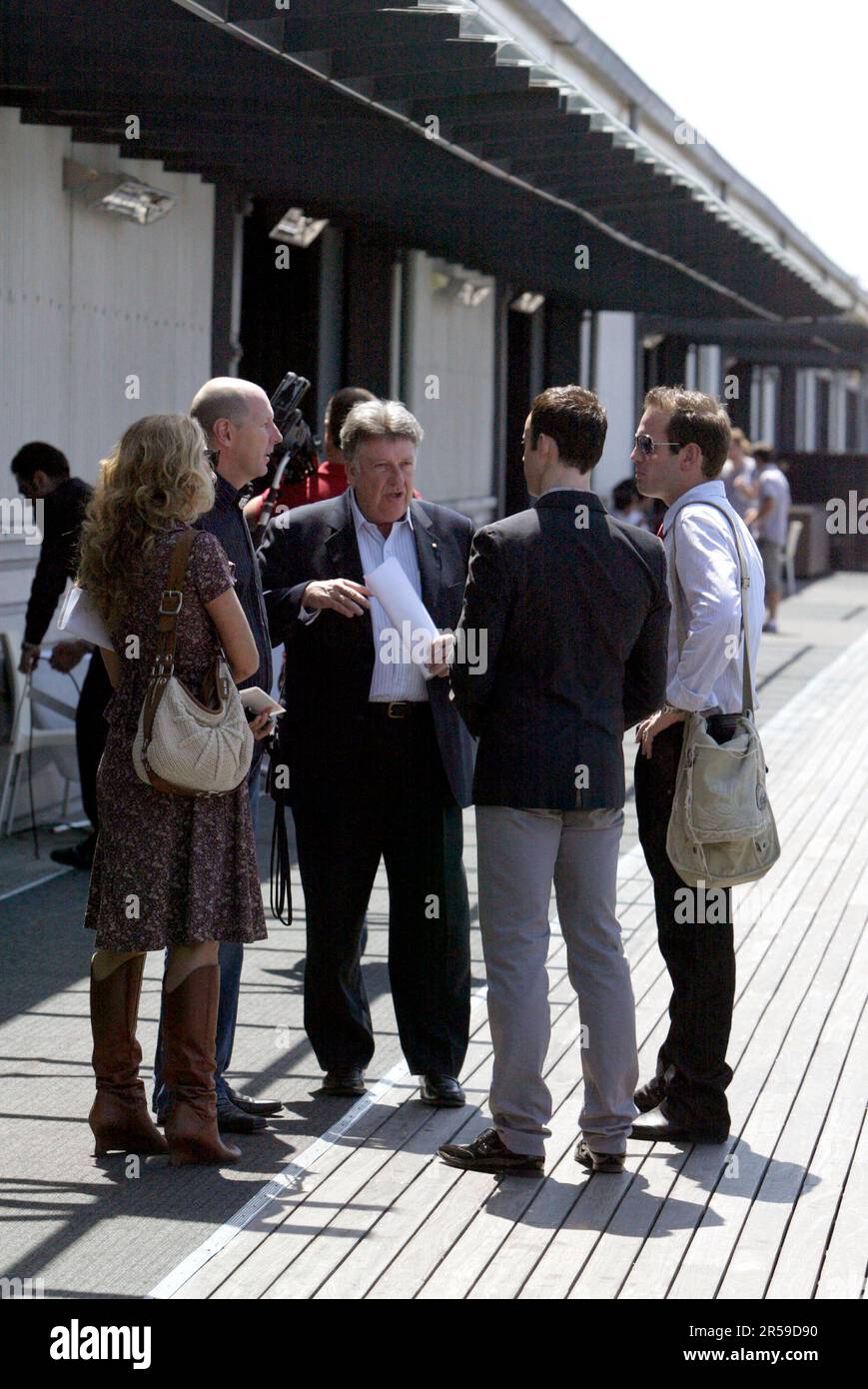 Dennis Handlin, CEO of Sony BMG, with Andrew Tierney Toby Allen of ...