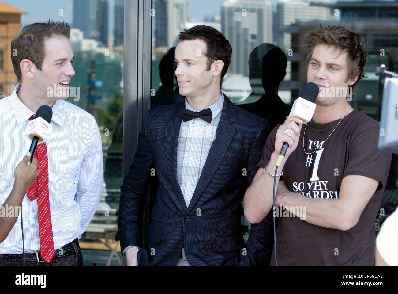 Andrew Tierney and Toby Allen of Human Nature with Nathan Sapsford at ...