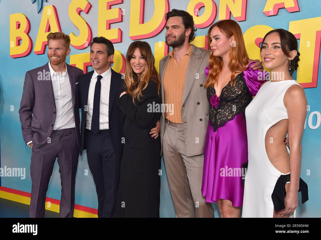 Alexander Buono, from left, Chris Messina, Kaley Cuoco, Tom Bateman ...