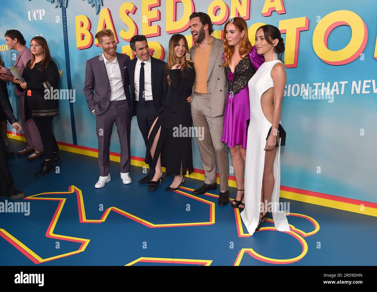 Alexander Buono, from left, Chris Messina, Kaley Cuoco, Tom Bateman ...