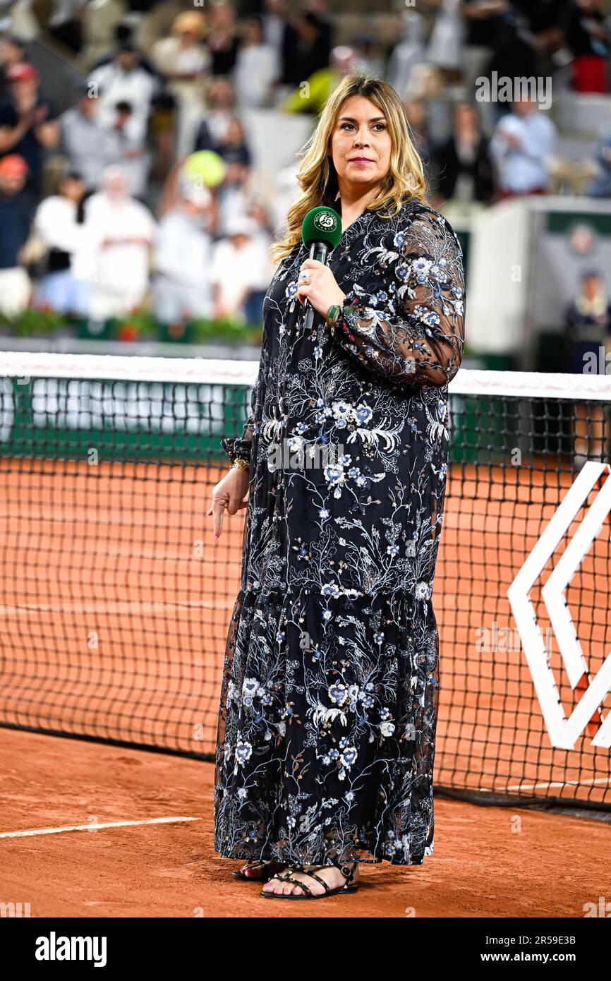 Paris, France. 01st June, 2023. Marion Bartoli during the French Open ...
