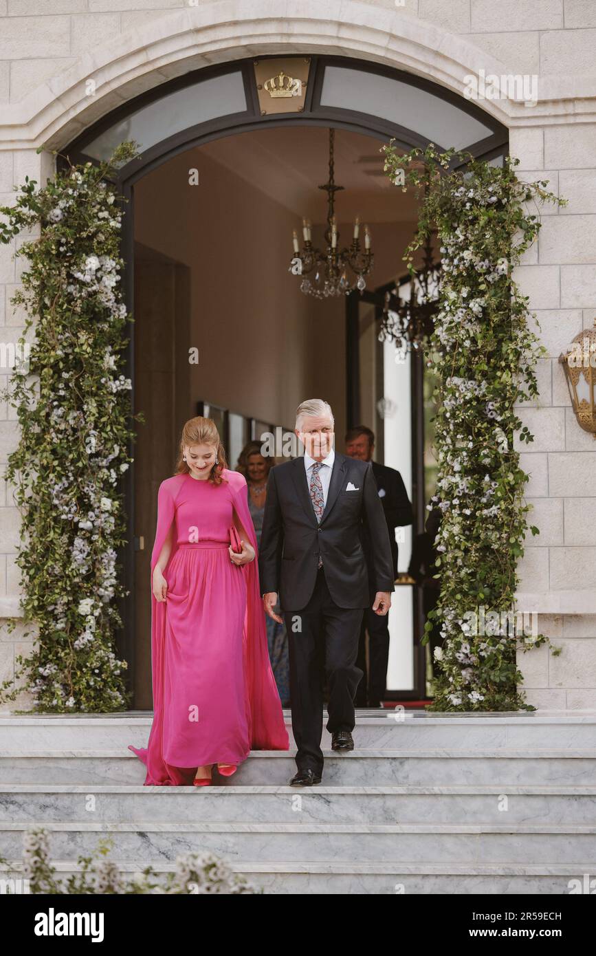 Amman, Jordan. 01st June, 2023. King Philippe of Belgium and his ...