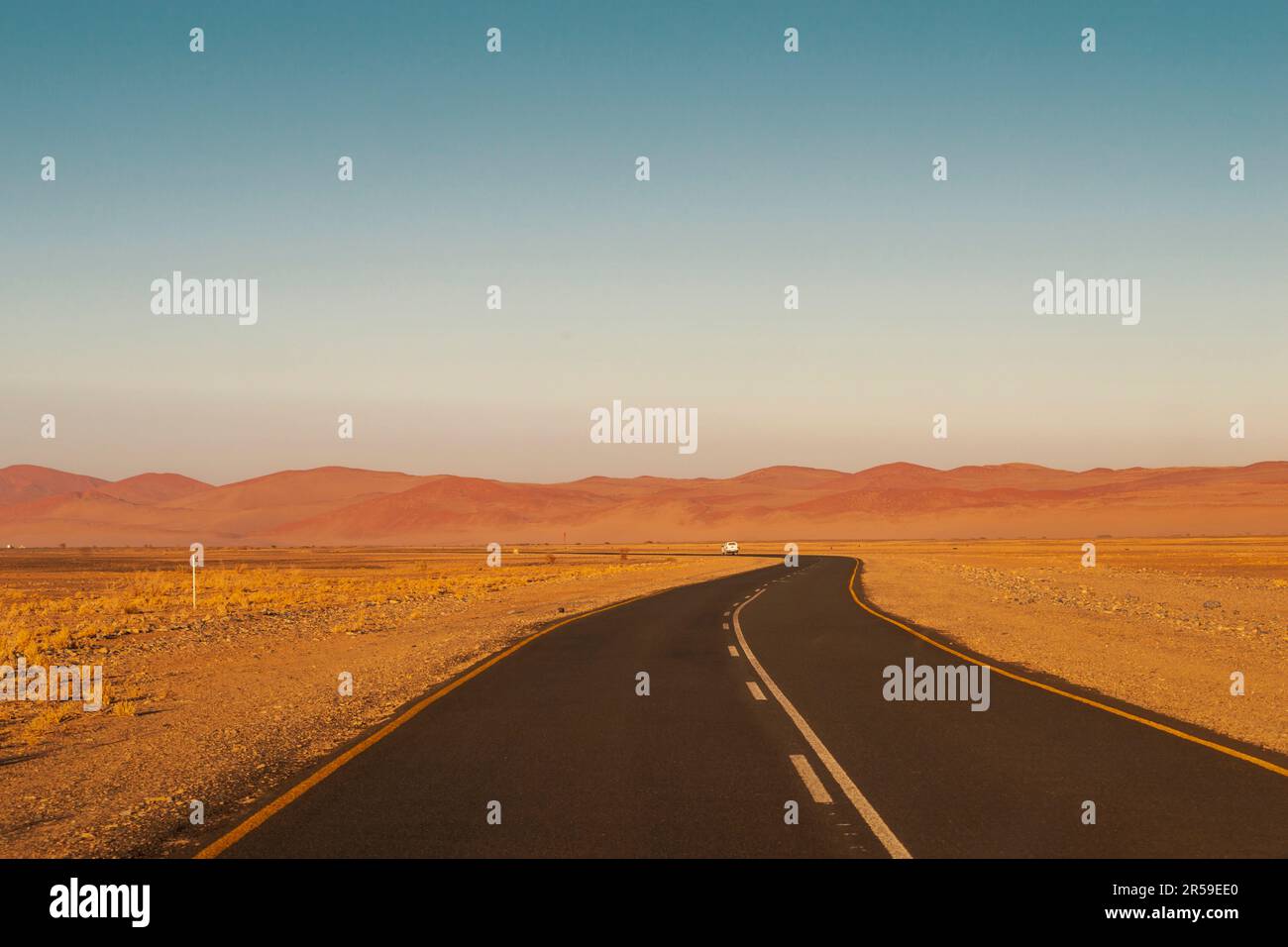 winding highway landscape by sunny morning in Namibia Stock Photo - Alamy