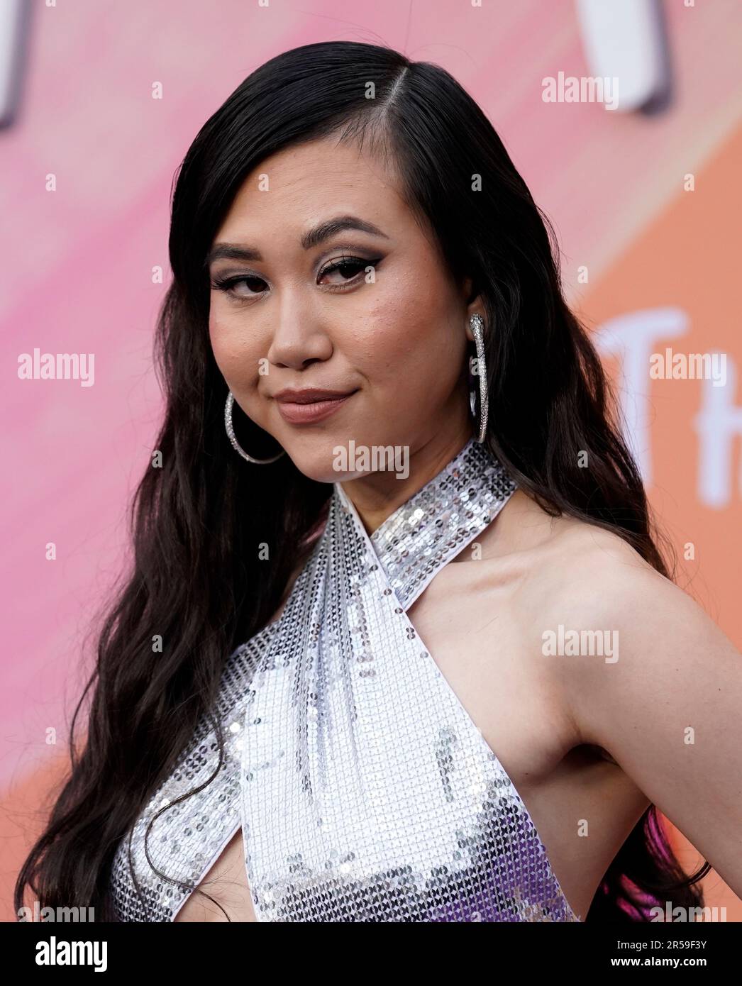 Ramona Young poses at the season four premiere of the Netflix series "Never Have I Ever ...