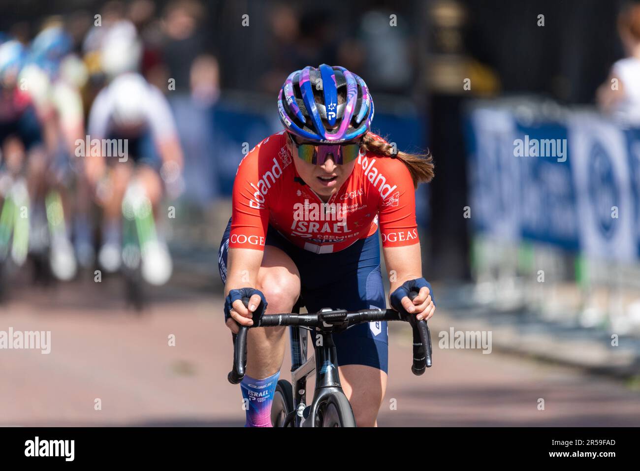 Caroline Baur of Israel Premier Tech breaking ahead of peloton racing ...