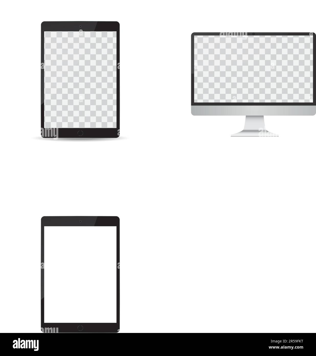 Realistic tablet mockup. Modern office device. 3D vector object with ...