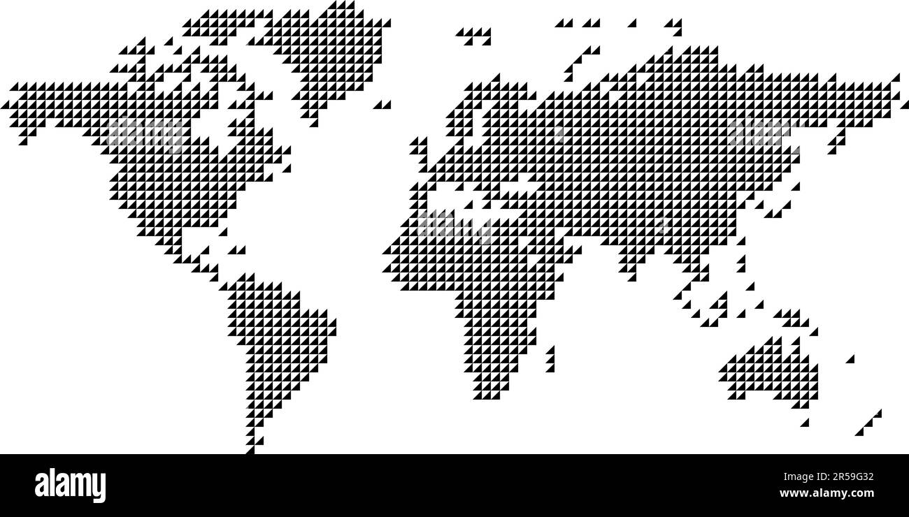 World map of triangles. Simple flat vector illustration Stock Vector ...