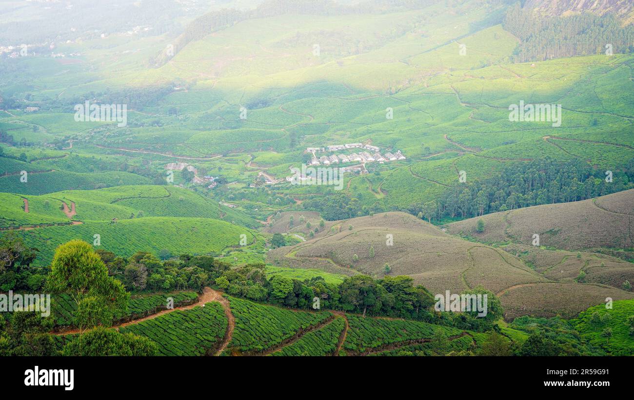Kolukkumalai Sunrise View Point Munnar - Idukki, Kerala Stock Photo - Alamy