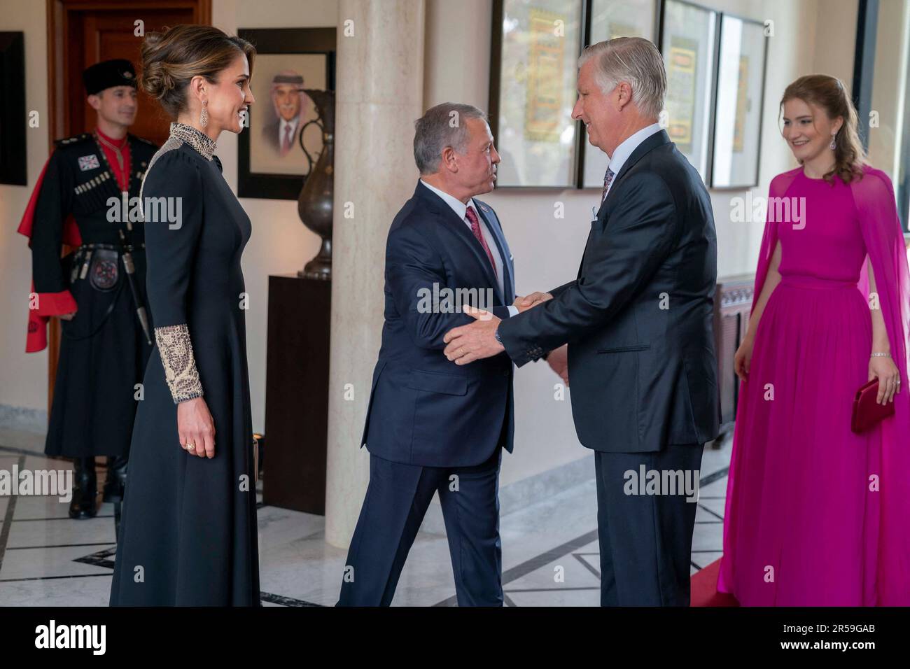 Amman, Jordan. 01st June, 2023. King Philippe of Belgium and his ...