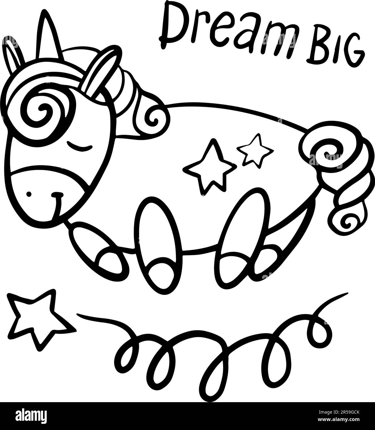 Cute little unicorn. Cartoon vector character isolated on a white ... Cute little unicorn. Cartoon vector character isolated on a white ...