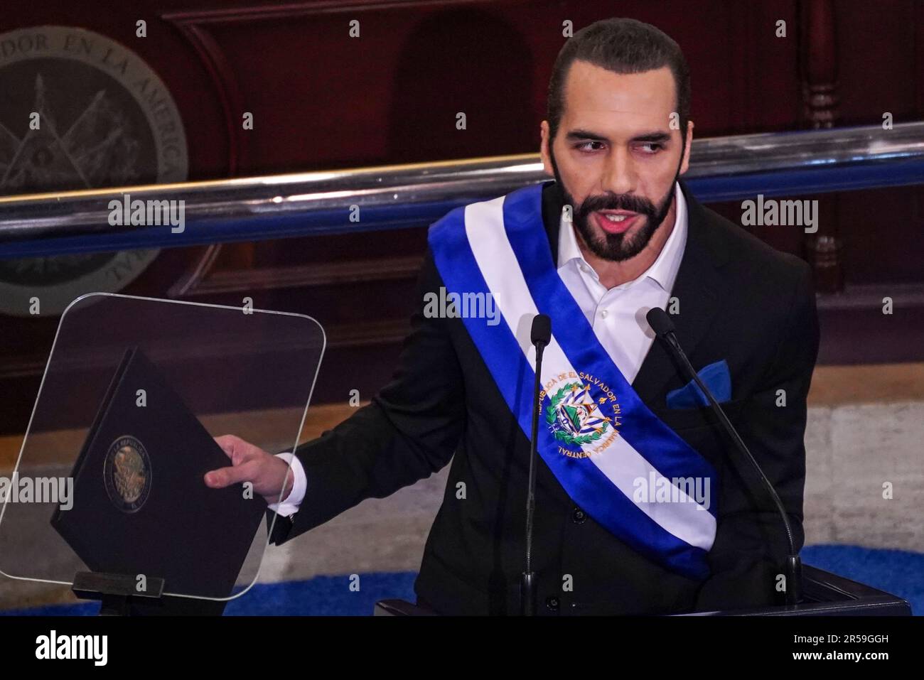 San Salvador, El Salvador. 01st June, 2023. Nayib Bukele, president of ...