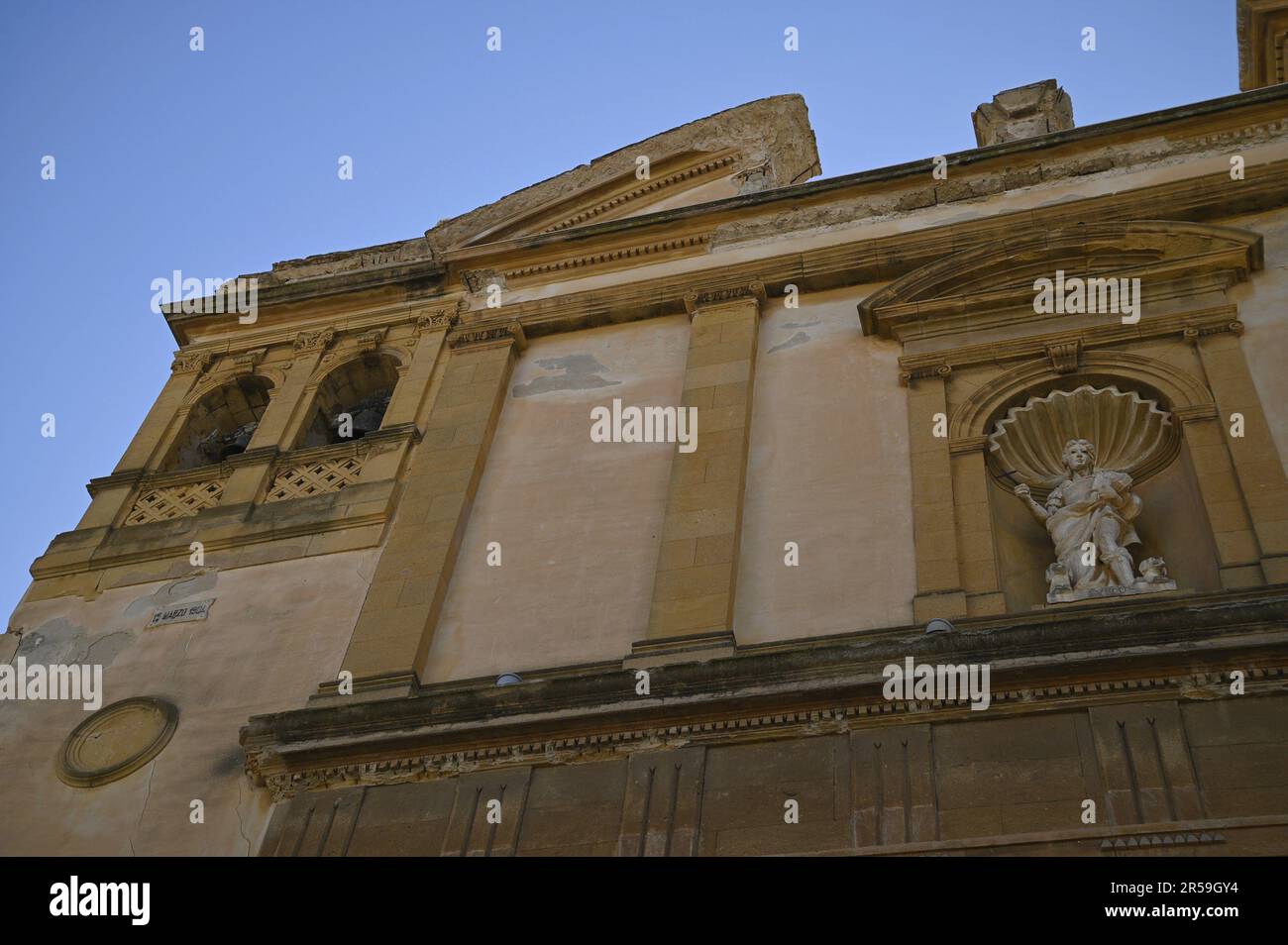 Scenic exterior view of the Sicilian Renaissance style Chiesa di San ...