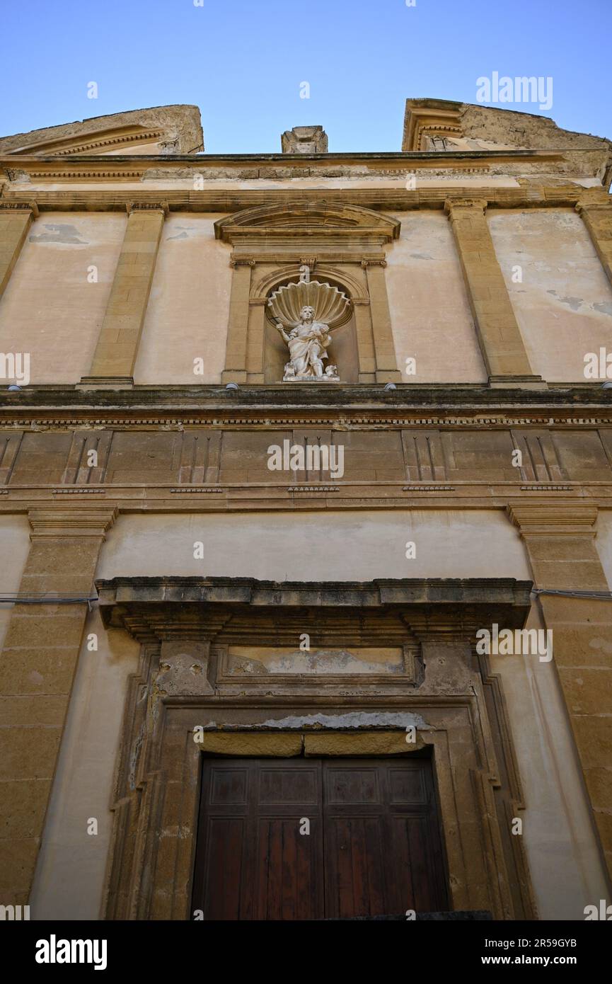 Scenic exterior view of the Sicilian Renaissance style Chiesa di San ...