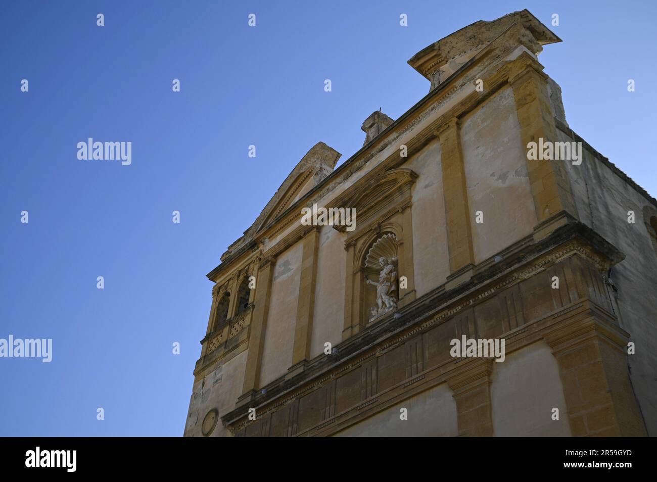 Scenic exterior view of the Sicilian Renaissance style Chiesa di San ...