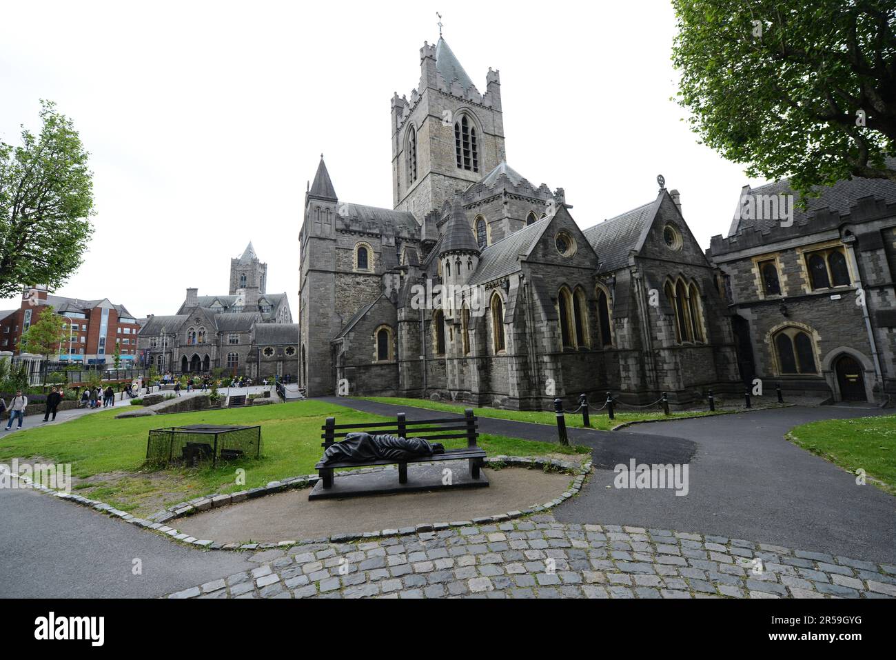 The Homeless Jesus Statue by the Christ Church Cathedral in Dublin ...
