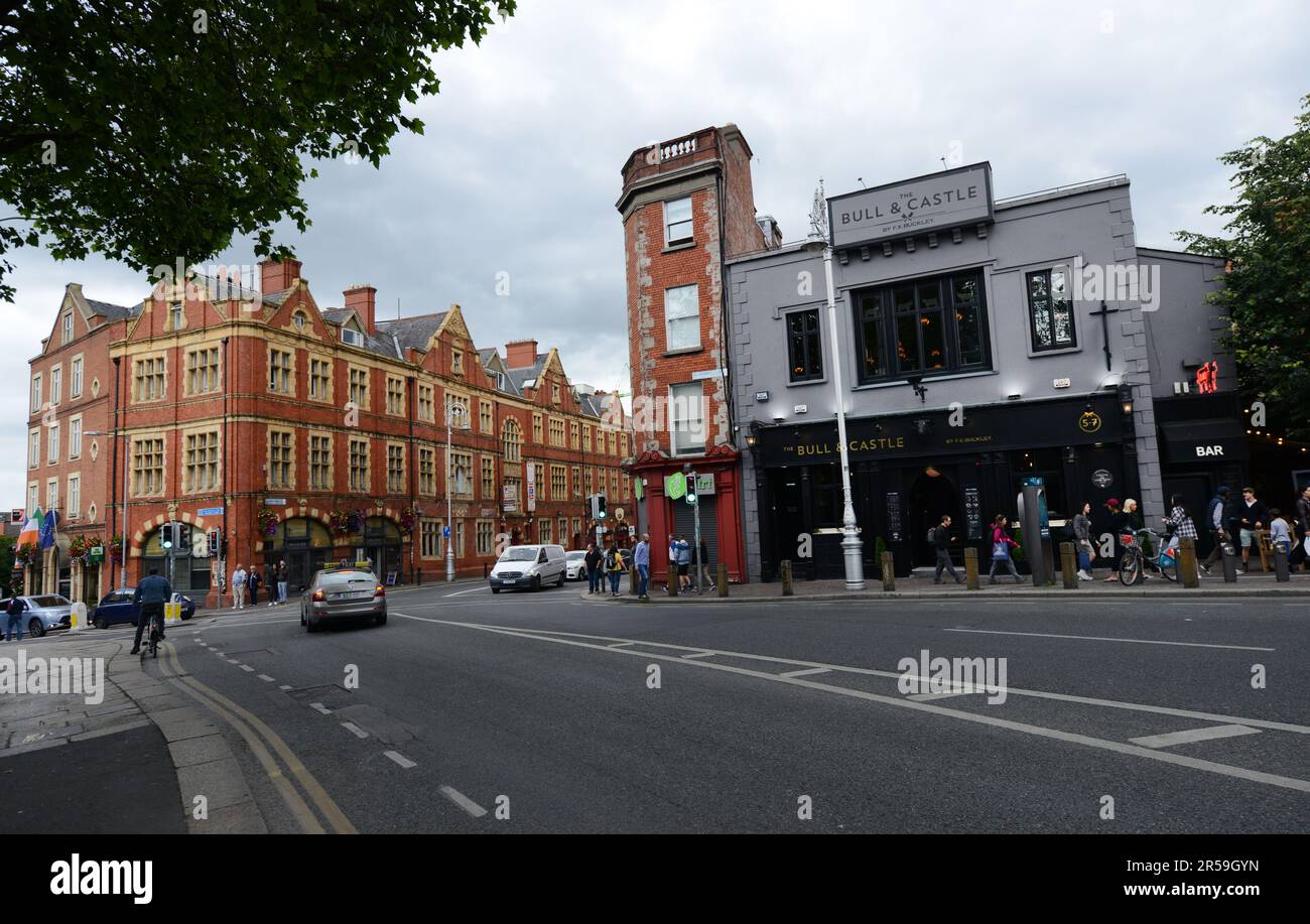 The Bull & Castle restaurant on Lord Edward street in Dublin, Ireland ...