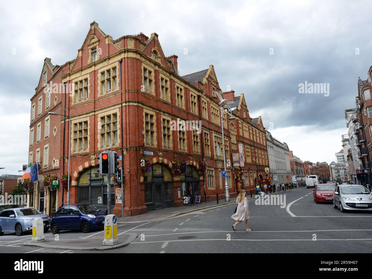 Beautiful old buildings on Lord Edward street in Dublin, Ireland Stock ...