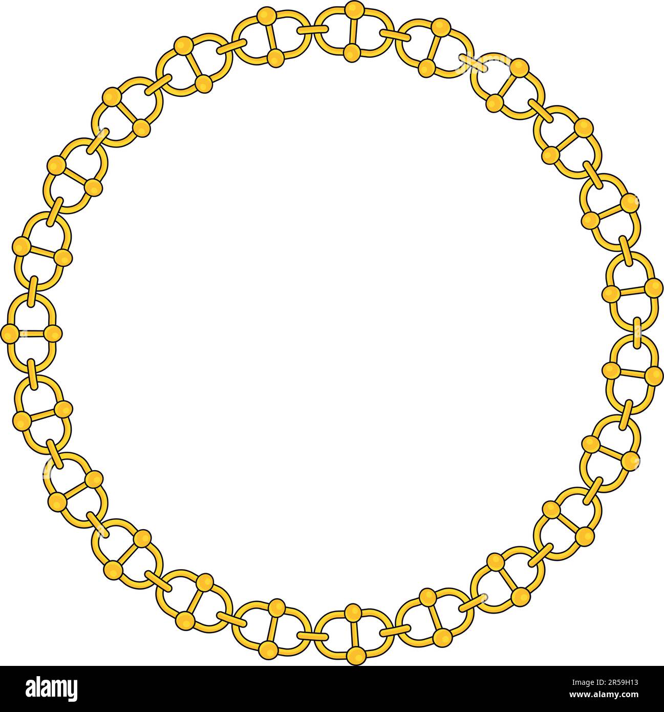 Gold chain straight Stock Vector Images - Alamy