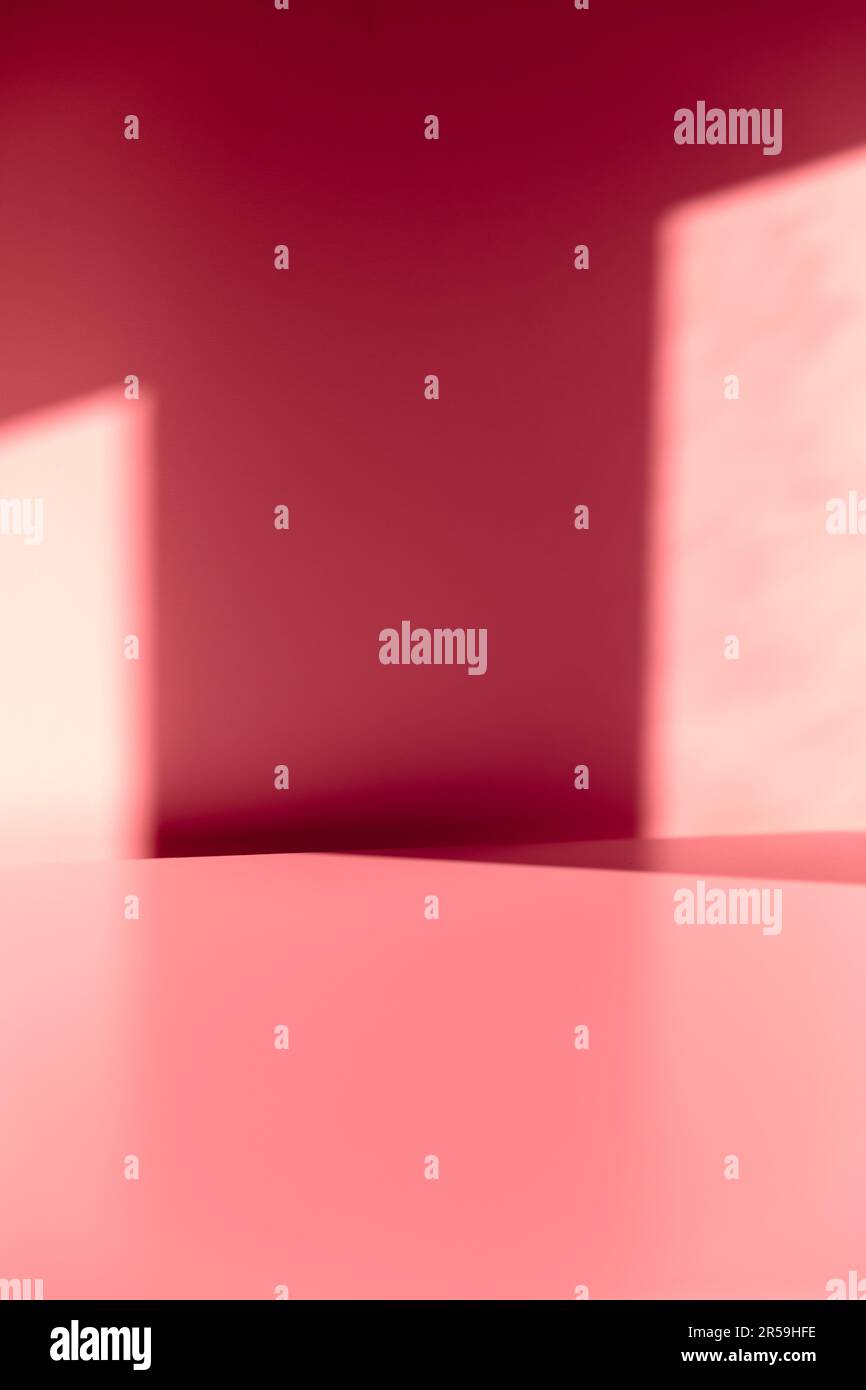 Red background for product presentation with shadow and light from ...