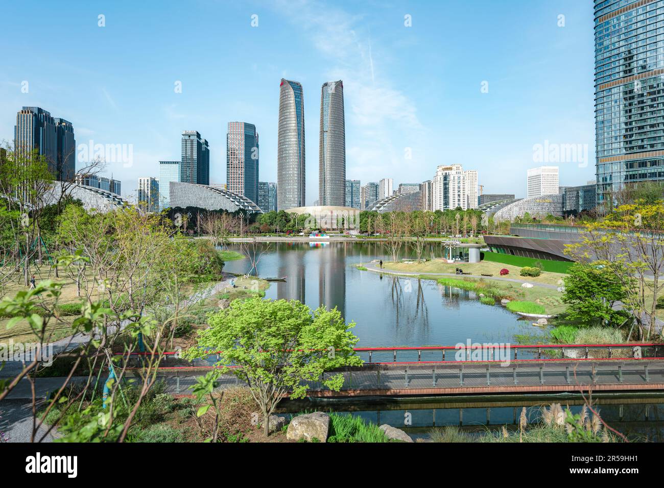 Sunny Chengdu Financial City Stock Photo - Alamy