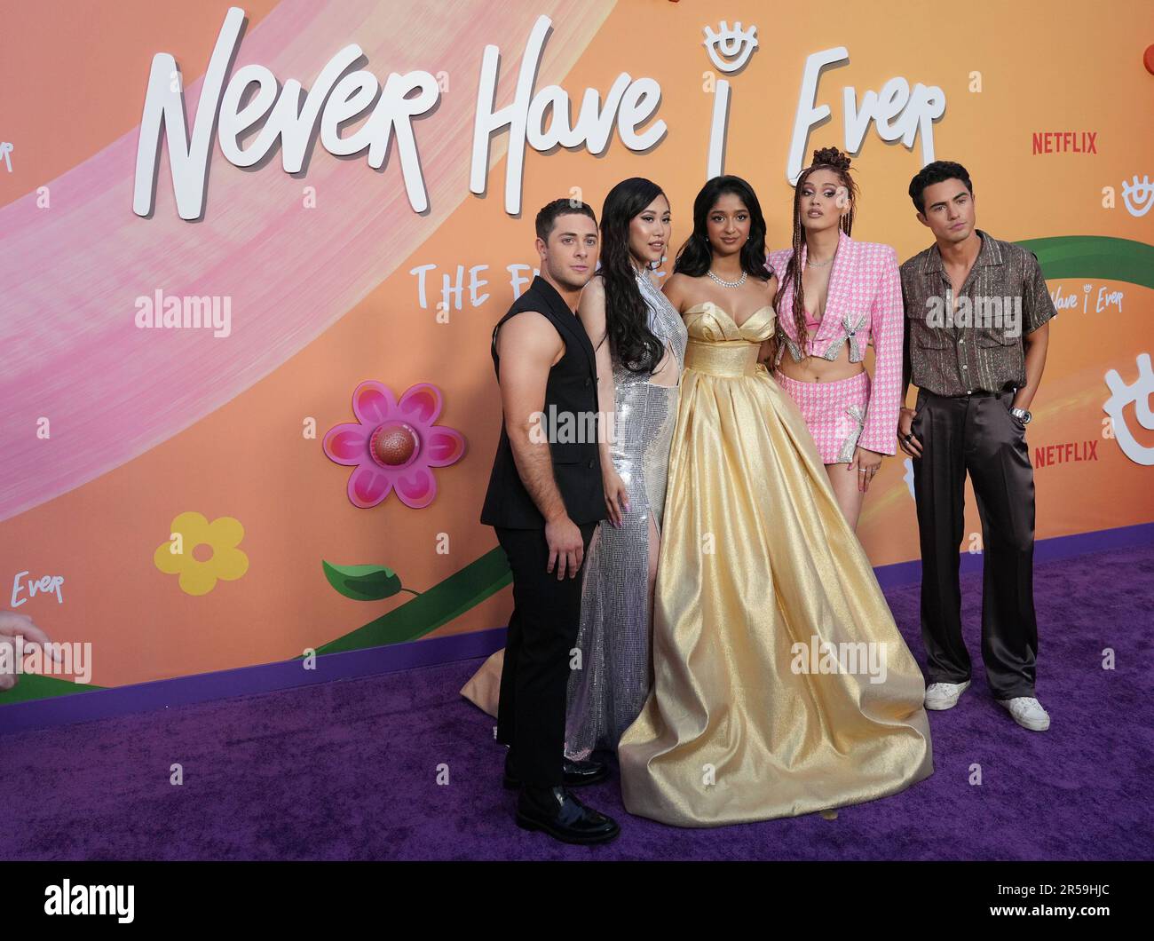 Los Angeles, USA. 01st June, 2023. (L-R) NEVER HAVE I EVER Cast - Jaren ...