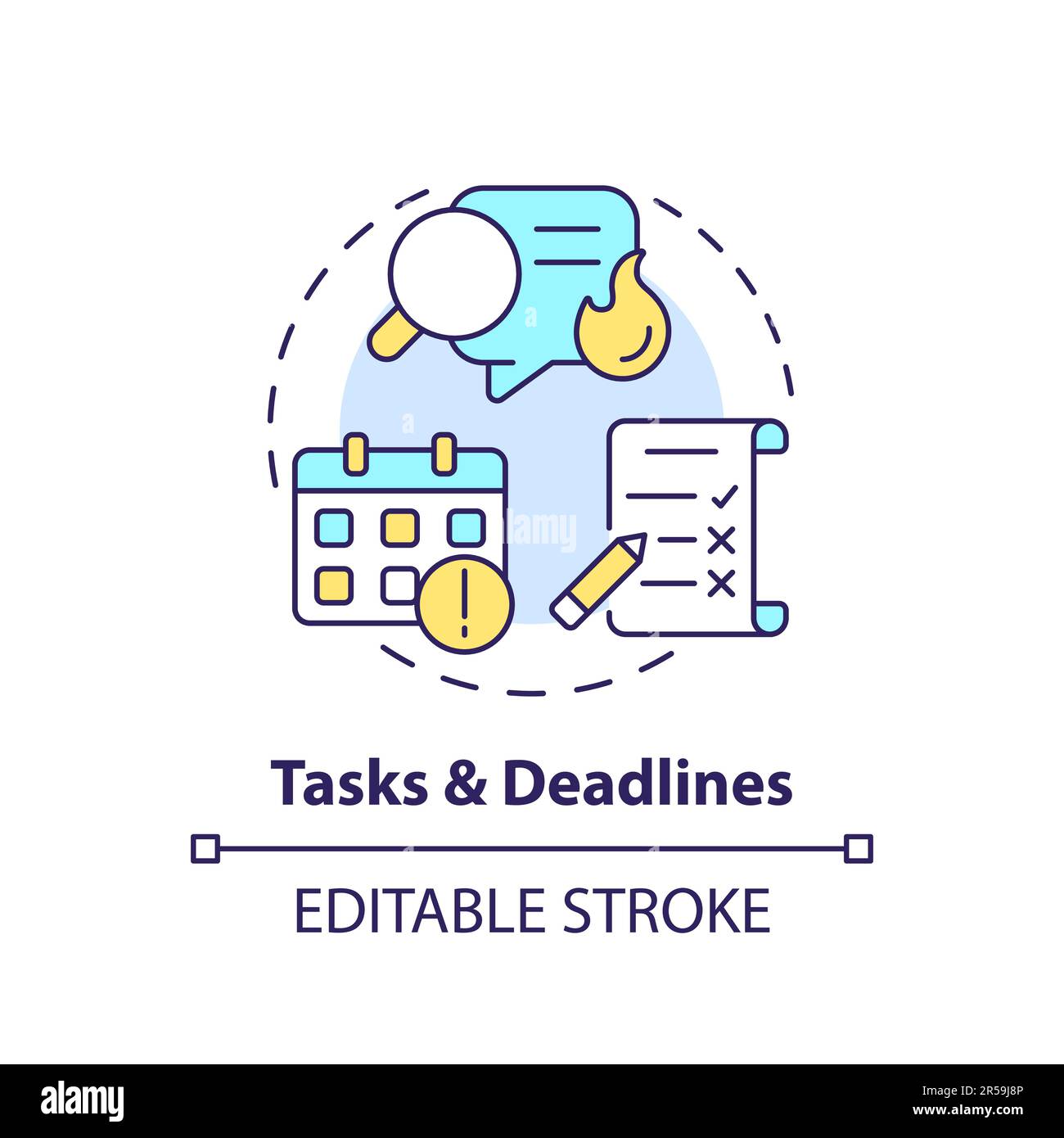 Tasks and deadlines concept icon Stock Vector Image & Art - Alamy