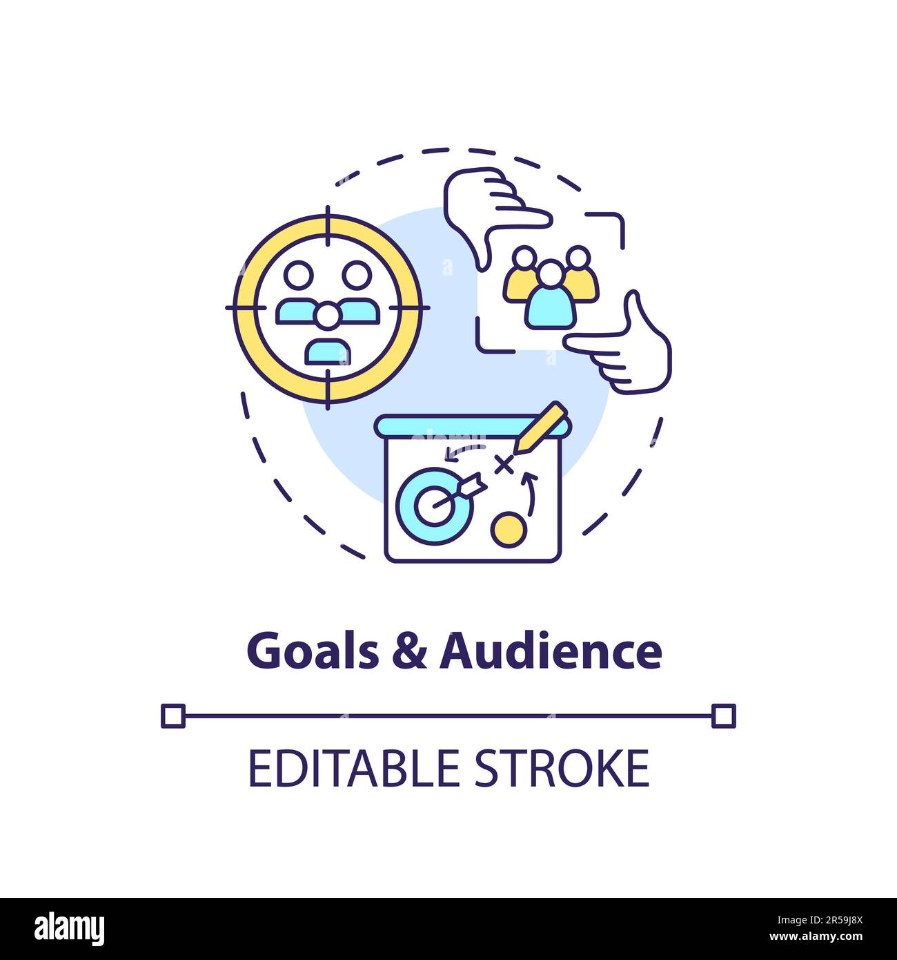 Goals and audience concept icon Stock Vector Image & Art - Alamy
