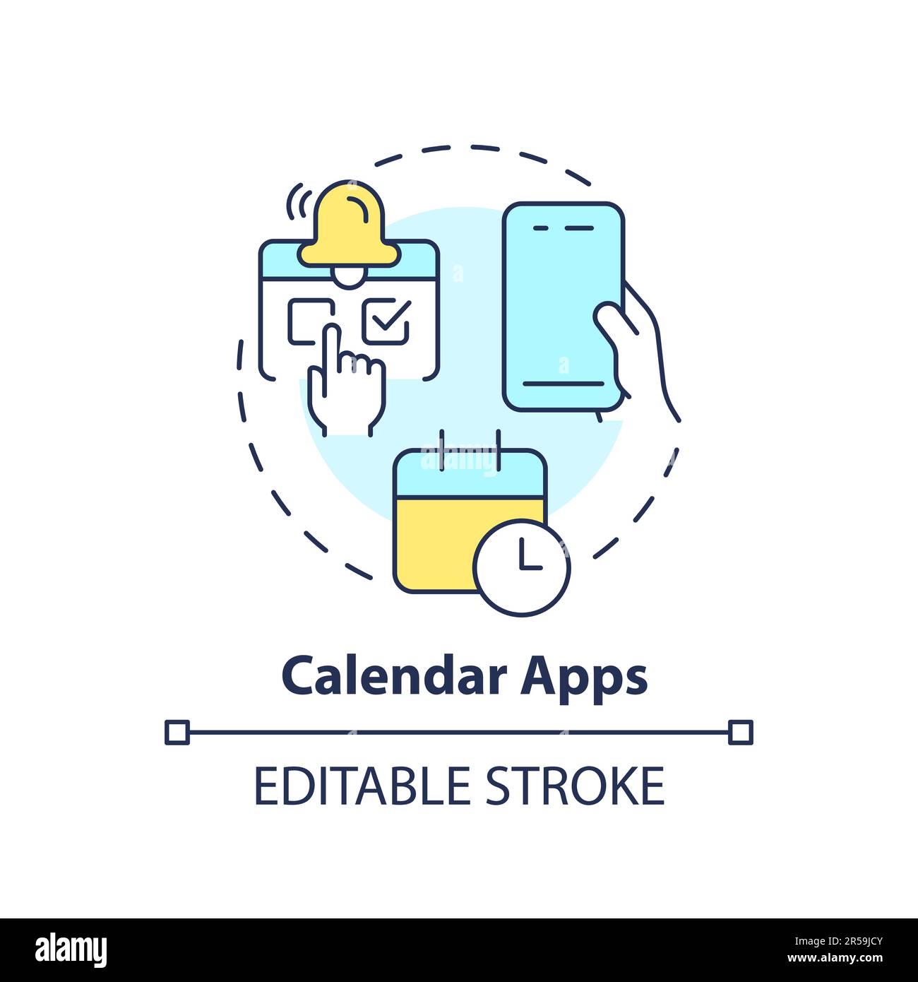 Calendar apps concept icon Stock Vector Image & Art - Alamy