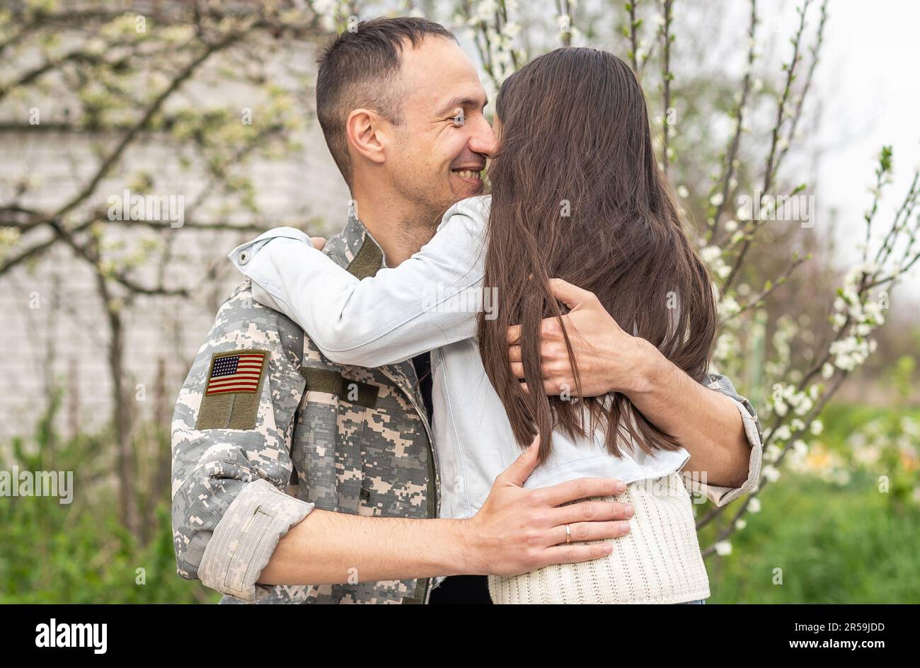 Soldier reunited with his daughter Stock Photo - Alamy
