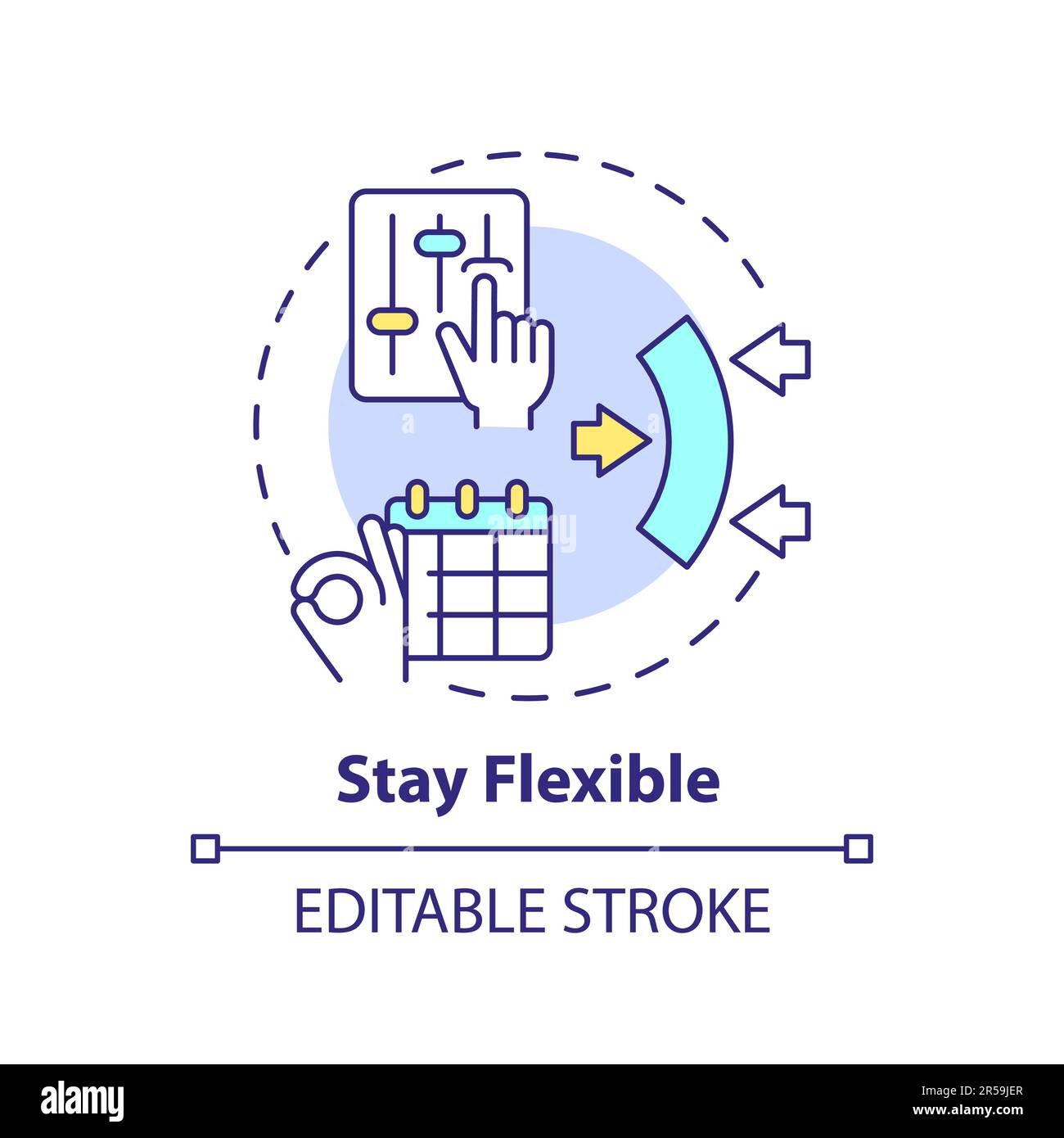 Stay flexible concept icon Stock Vector Image & Art - Alamy