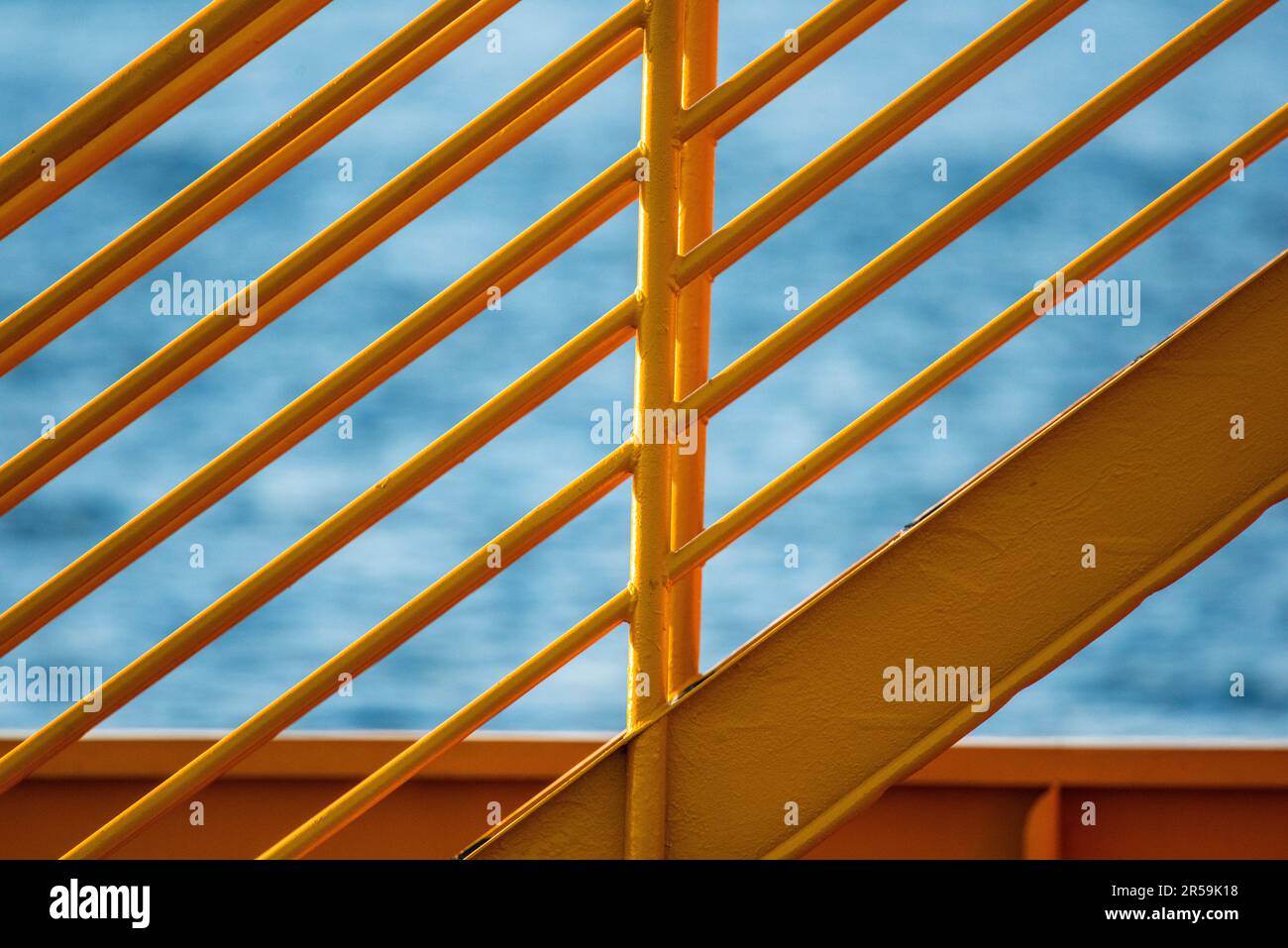 Bridge with green metal hand railing hi-res stock photography and ...
