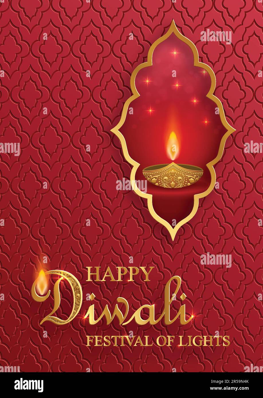 Diya lamp with fire lighting for Diwali, Deepavali or Dipavali, the ...