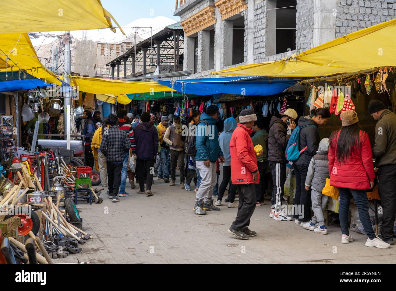 Moti Market in Leh, India Stock Photo - Alamy
