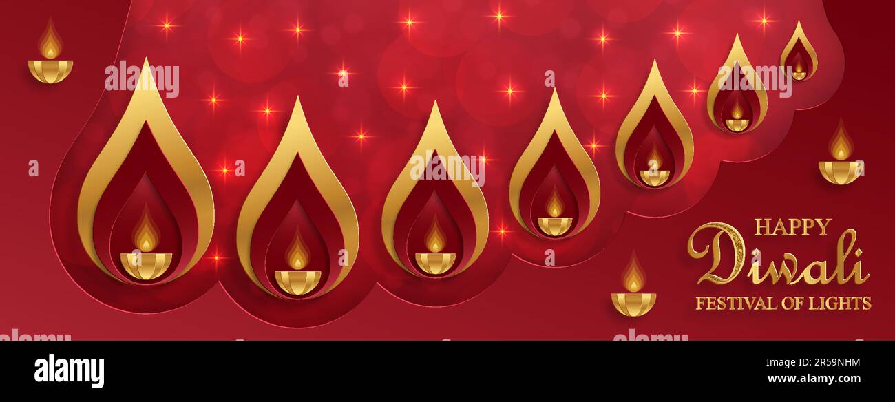 Diya lamp with fire lighting for Diwali, Deepavali or Dipavali, the ...