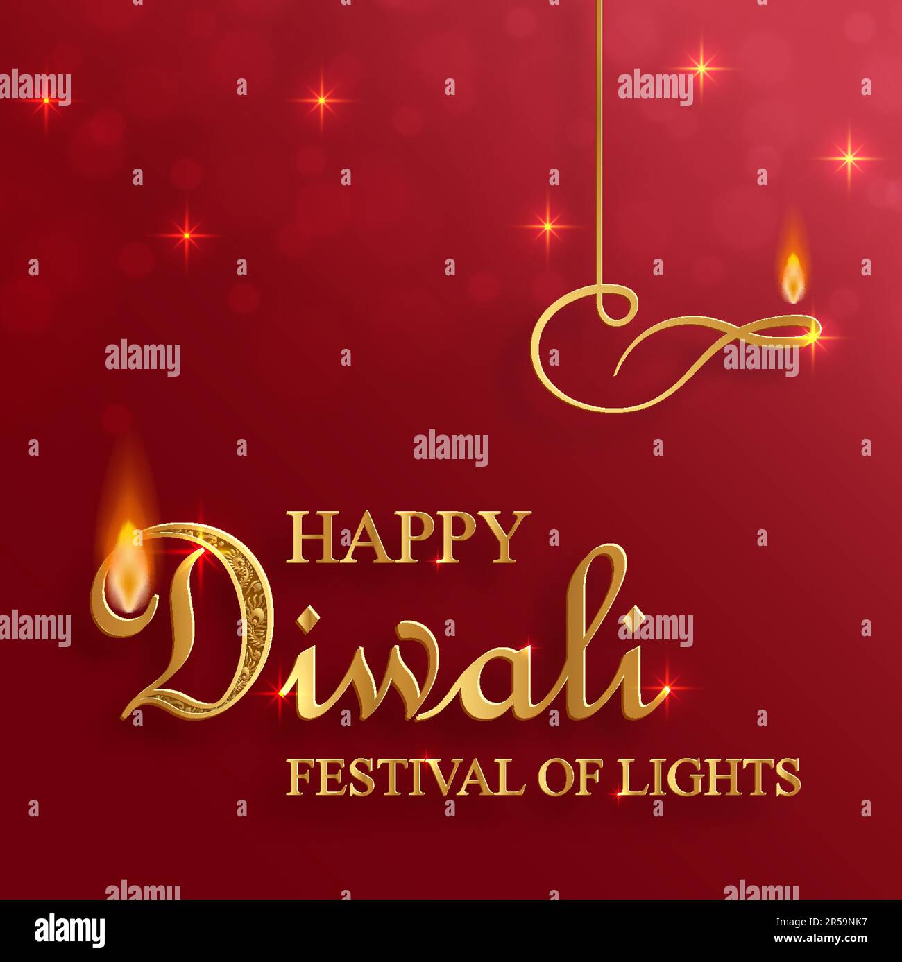 Diya lamp with fire lighting for Diwali, Deepavali or Dipavali, the ...