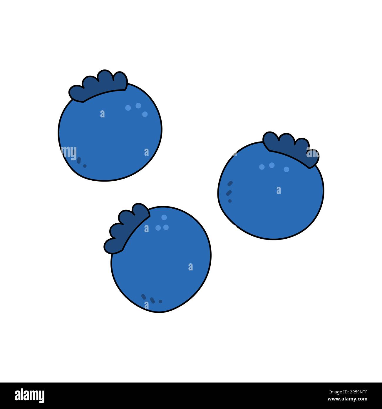 Blueberry fruits cartoon illustration Cut Out Stock Images & Pictures ...