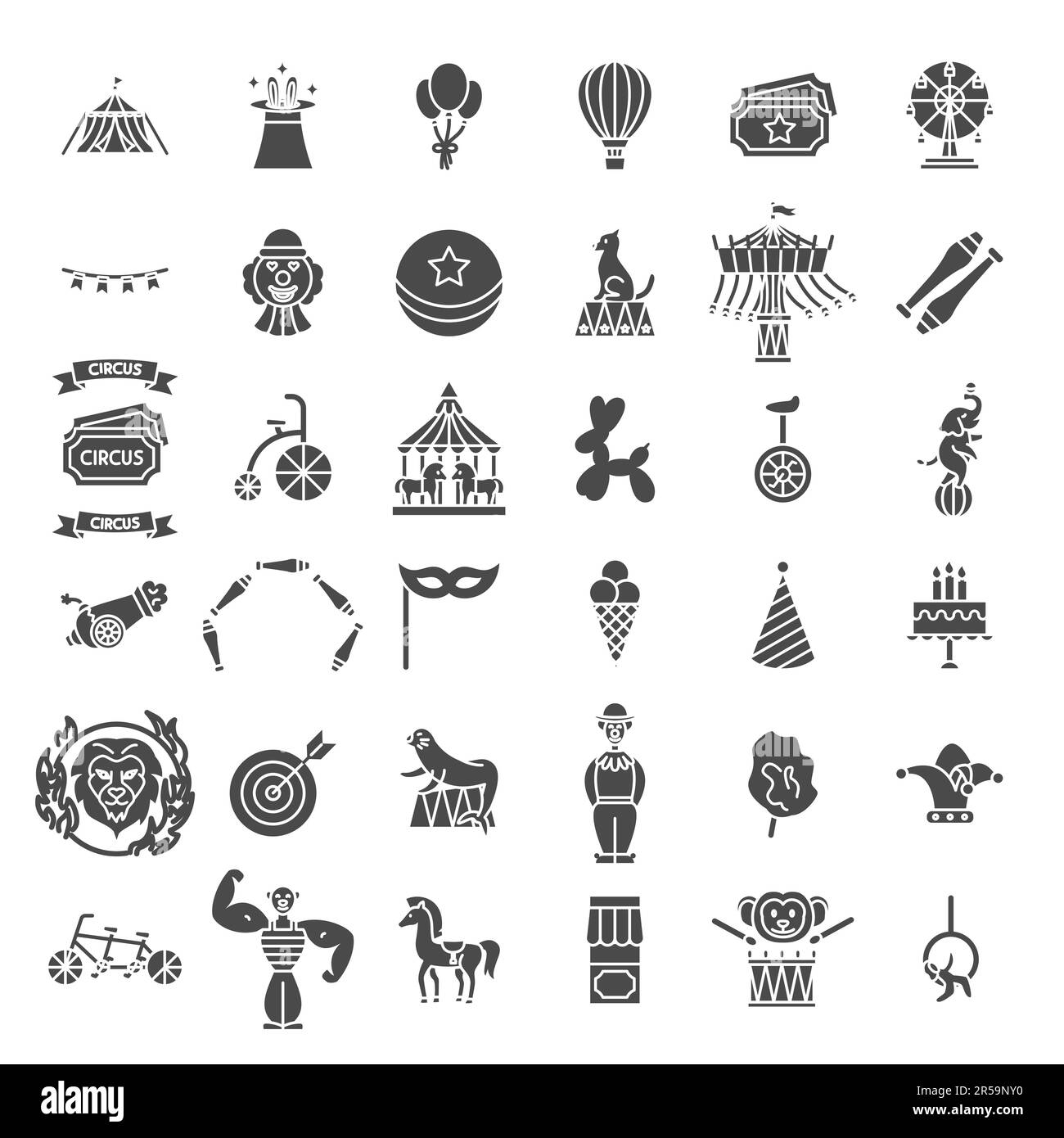 Circus celebration Black and White Stock Photos & Images - Alamy