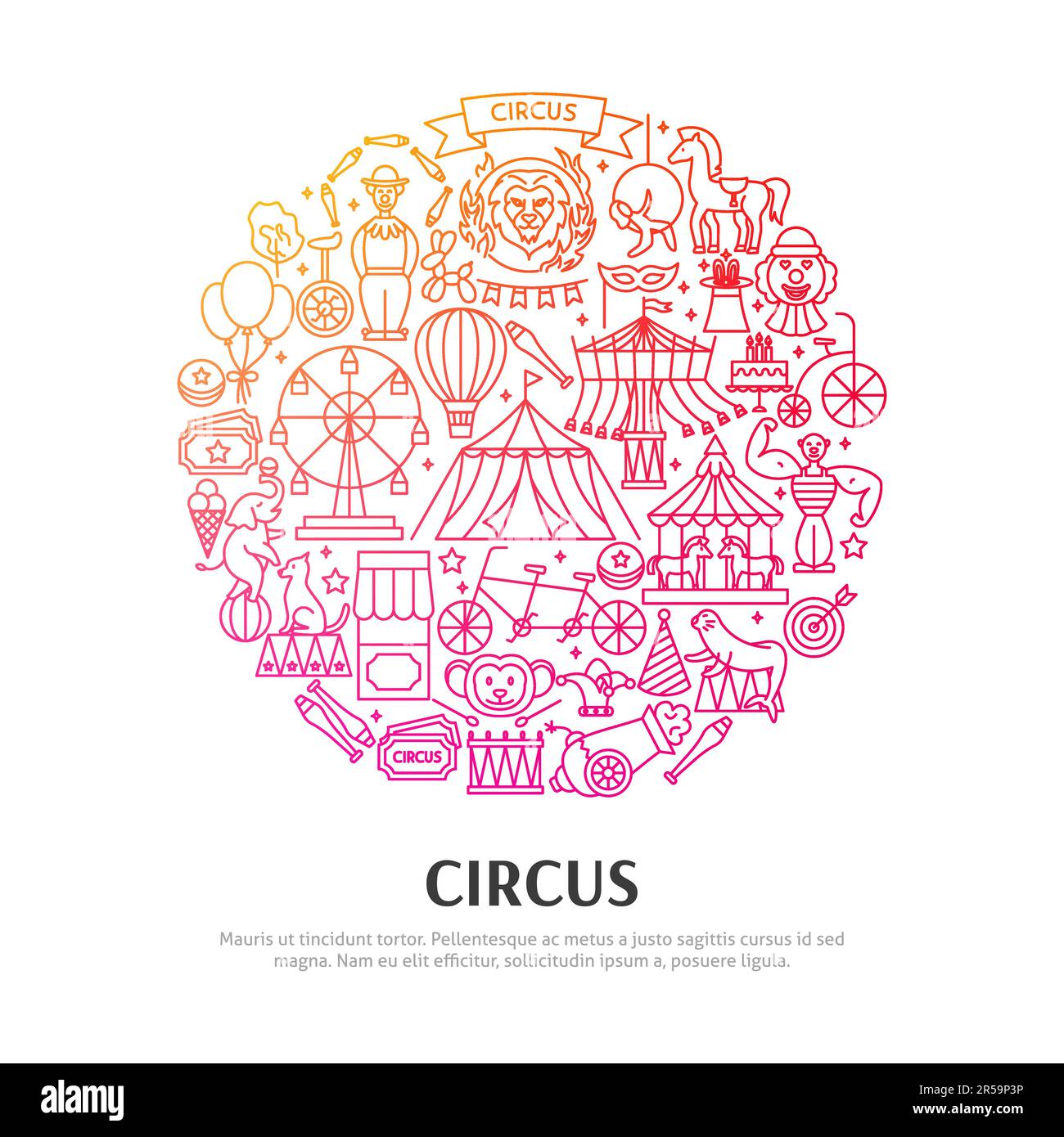 Bicycle circus Cut Out Stock Images & Pictures - Alamy