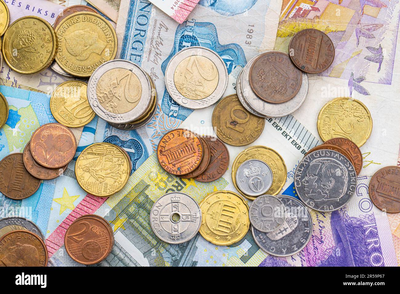 Bank notes countries currency different hi-res stock photography and ...