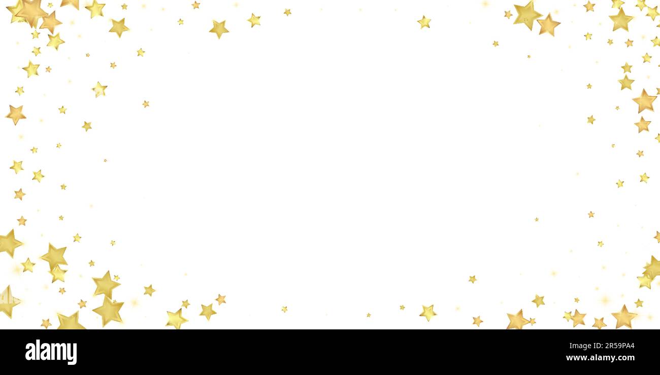 Magic stars vector overlay. Gold stars scattered around randomly ...