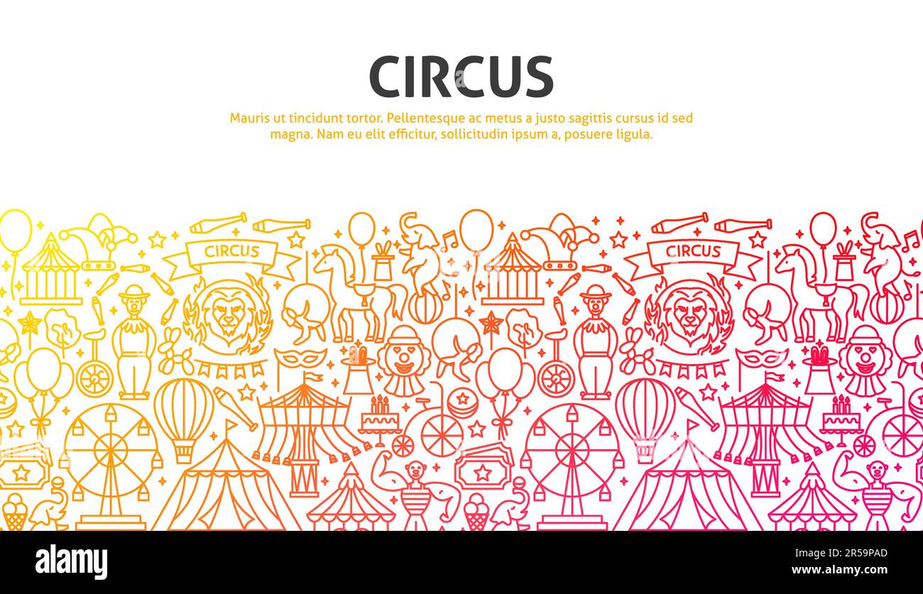 Circus Outline Concept Stock Vector Image & Art - Alamy