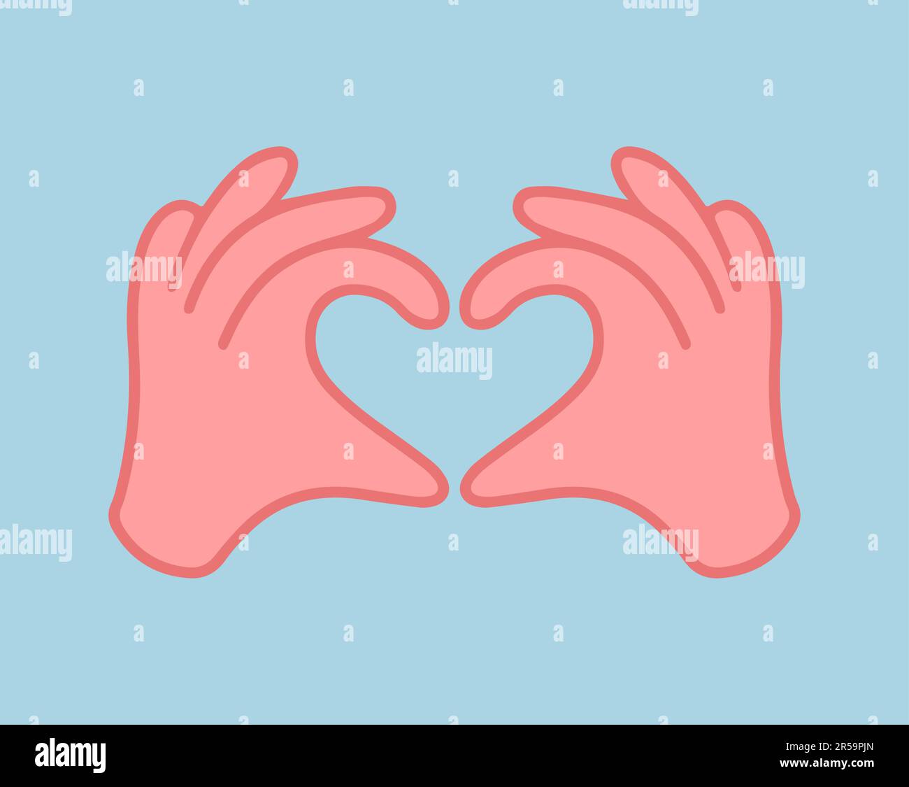Hands making or formatting a heart symbol icon. I love you heart sign ...
