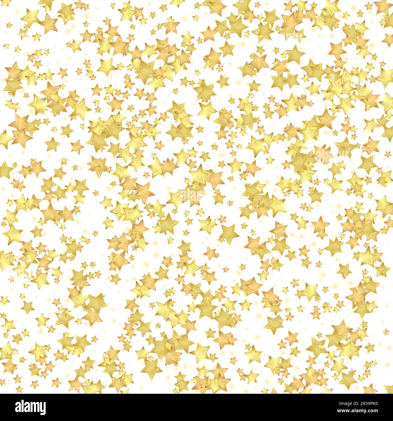 Magic stars vector overlay. Gold stars scattered around randomly ...