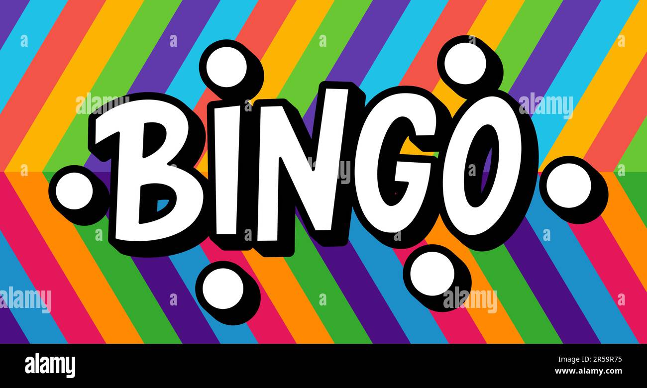 BINGO logo with lottery balls and stars. Bingo game. Vector ...