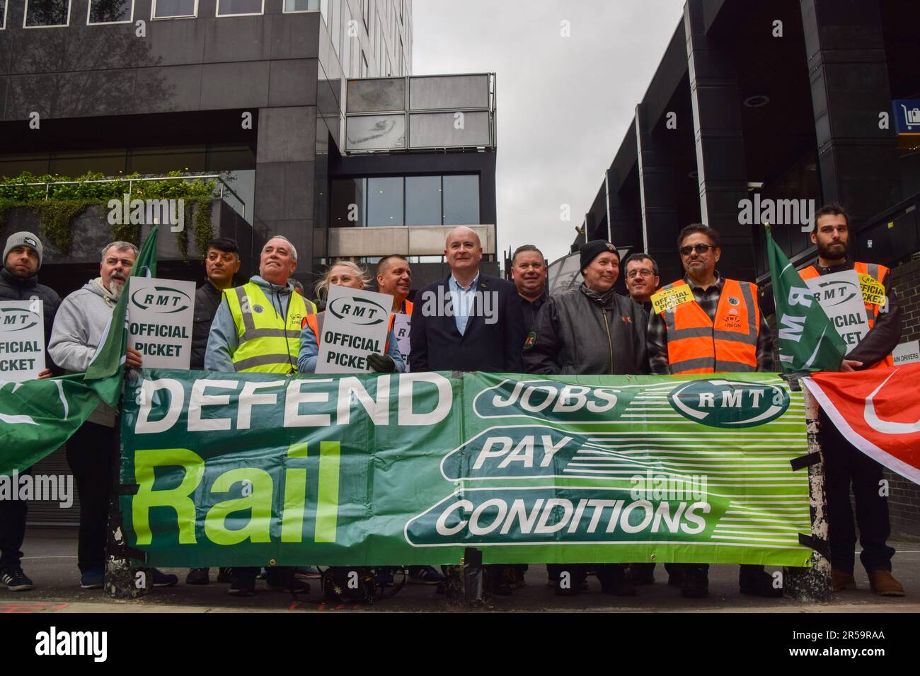 London, England, UK. 2nd June, 2023. RMT General Secretary MICK LYNCH ...
