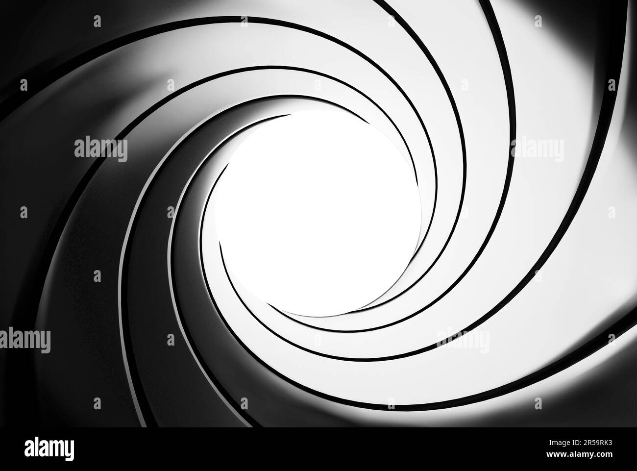 Gun barrel effect - 3D illustration Stock Photo - Alamy