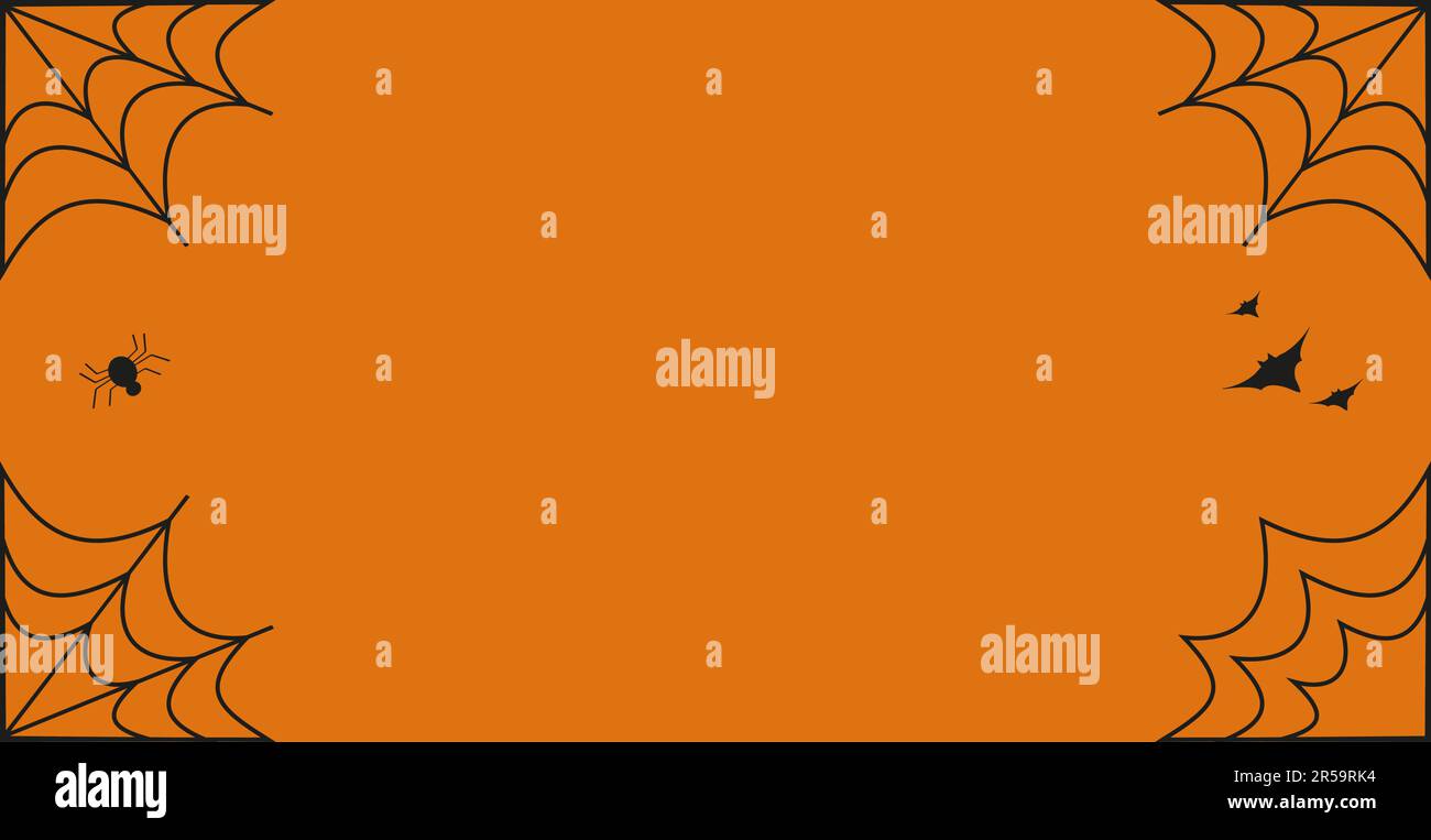 Halloween card background template, empty in the middle. Symmetrical ...