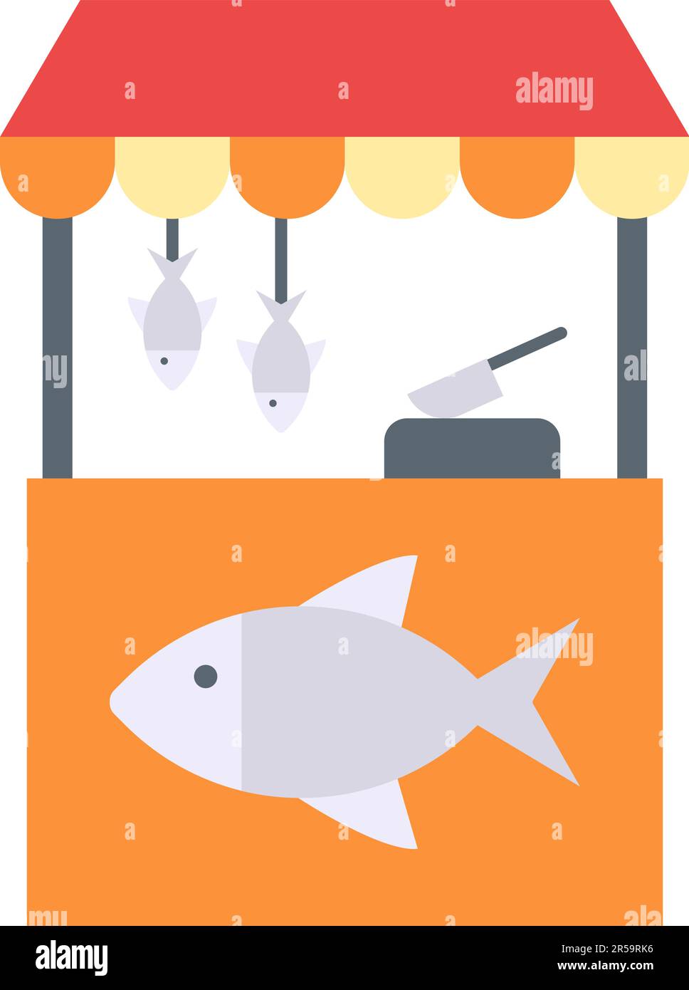 Fish Market icon vector image Stock Vector Image & Art - Alamy