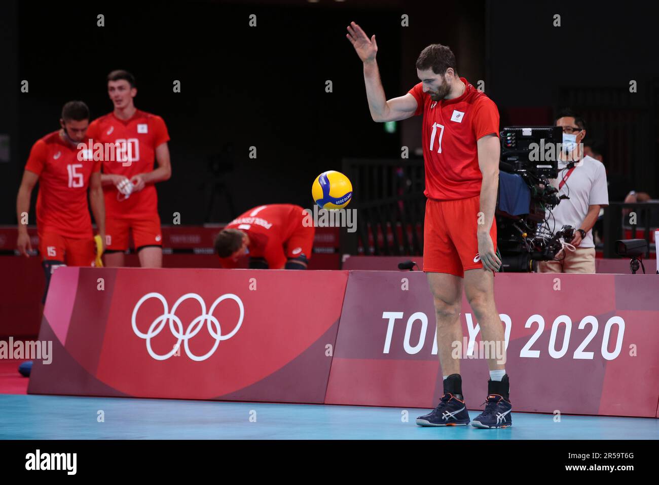 AUG 7, 2021 - Tokyo, Japan: Maxim MIKHAYLOV #17 of Team Russia in the ...